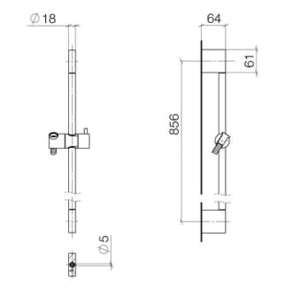 Dornbracht Duschgarnitur serienneutral, rund 26413979-00 - MEGABAD