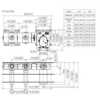 Dornbracht xTool UP-Thermostatmodul mit 2 Ventilen 3/4", 3552497090 ...