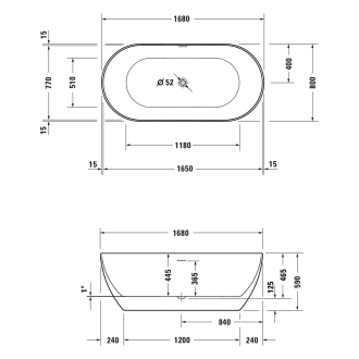 Duravit DuraKanto Badewanne 170 x 80 cm - MEGABAD