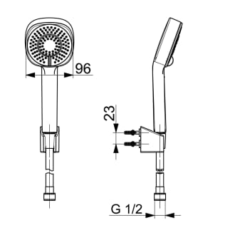 Hansa HANSABASICJET Style Handbrausegarnitur 3-strahlig - MEGABAD