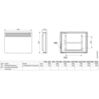 AEG Wandkonvektor WKL 3005, 236537 - MEGABAD