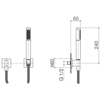 Dornbracht Symetrics Schlauchbrausegarnitur mit Einzelrosetten 27808980 ...