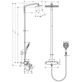 hansgrohe Raindance Select Showerpipe 360 Wanne - MEGABAD