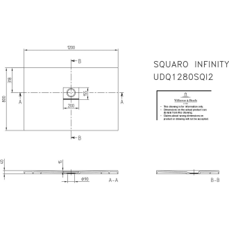 Villeroy & Boch Squaro Infinity Duschwanne 120 x 80 cm - MEGABAD