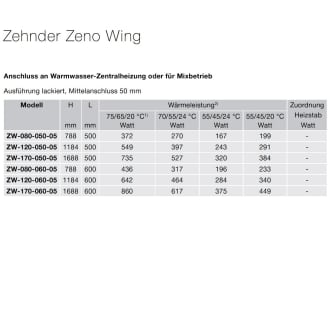 Zehnder Zeno Wing ZW-170-060-05 Badheizkörper 60 x 168,8 cm ...