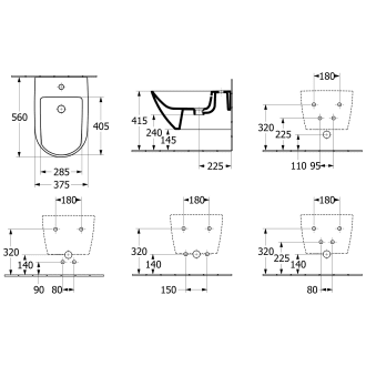 Villeroy & Boch Subway 3.0 Bidet, wandhängend 44700001 - MEGABAD