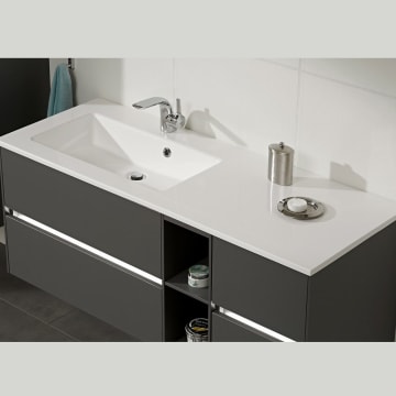 Pelipal Serie 6010 (Solitaire) Mineralmarmor-Waschtisch 133 cm, Becken ...