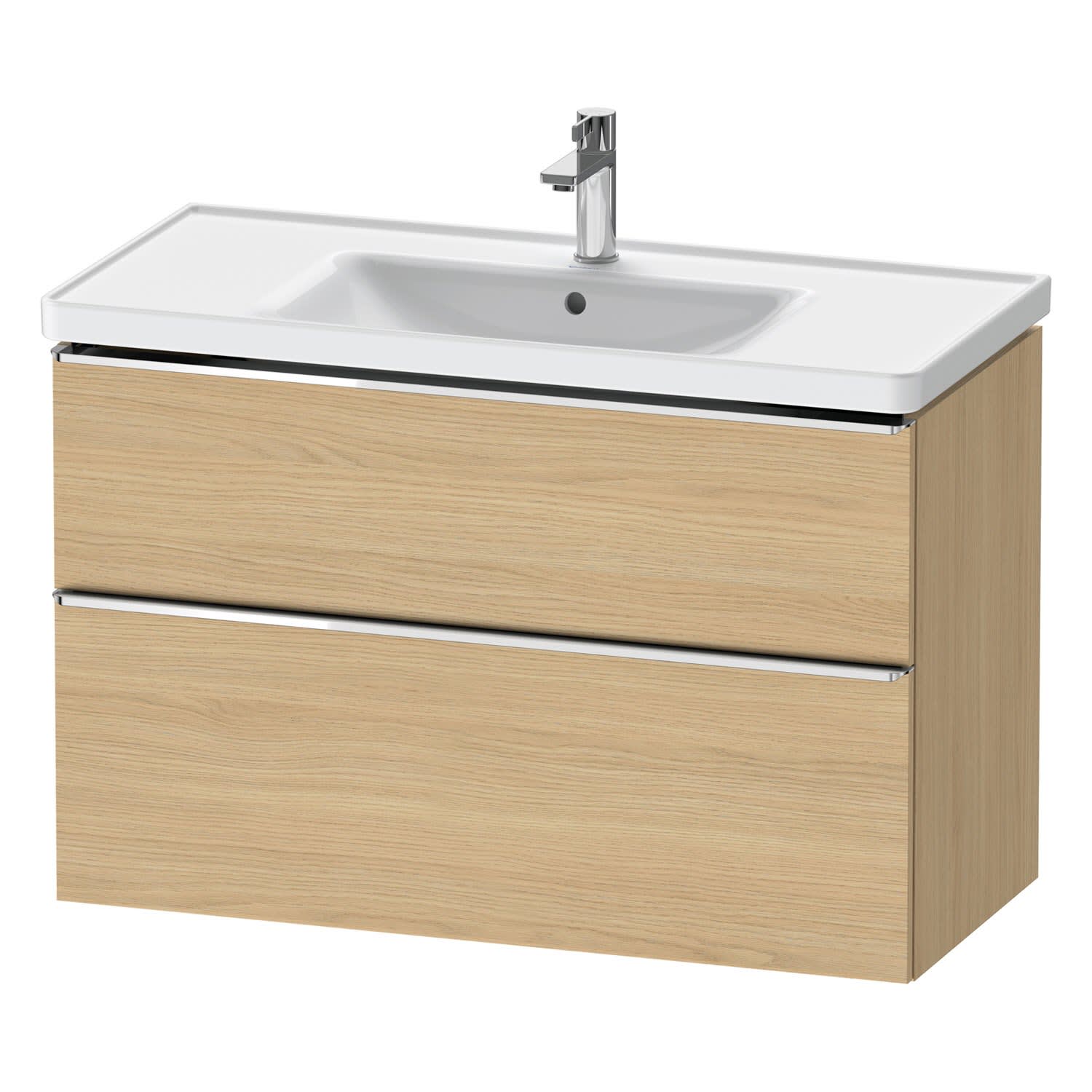 Duravit D-Neo Waschtischunterbau 98,4 x 62,5 cm, 2 Auszüge, Griff chrom ...