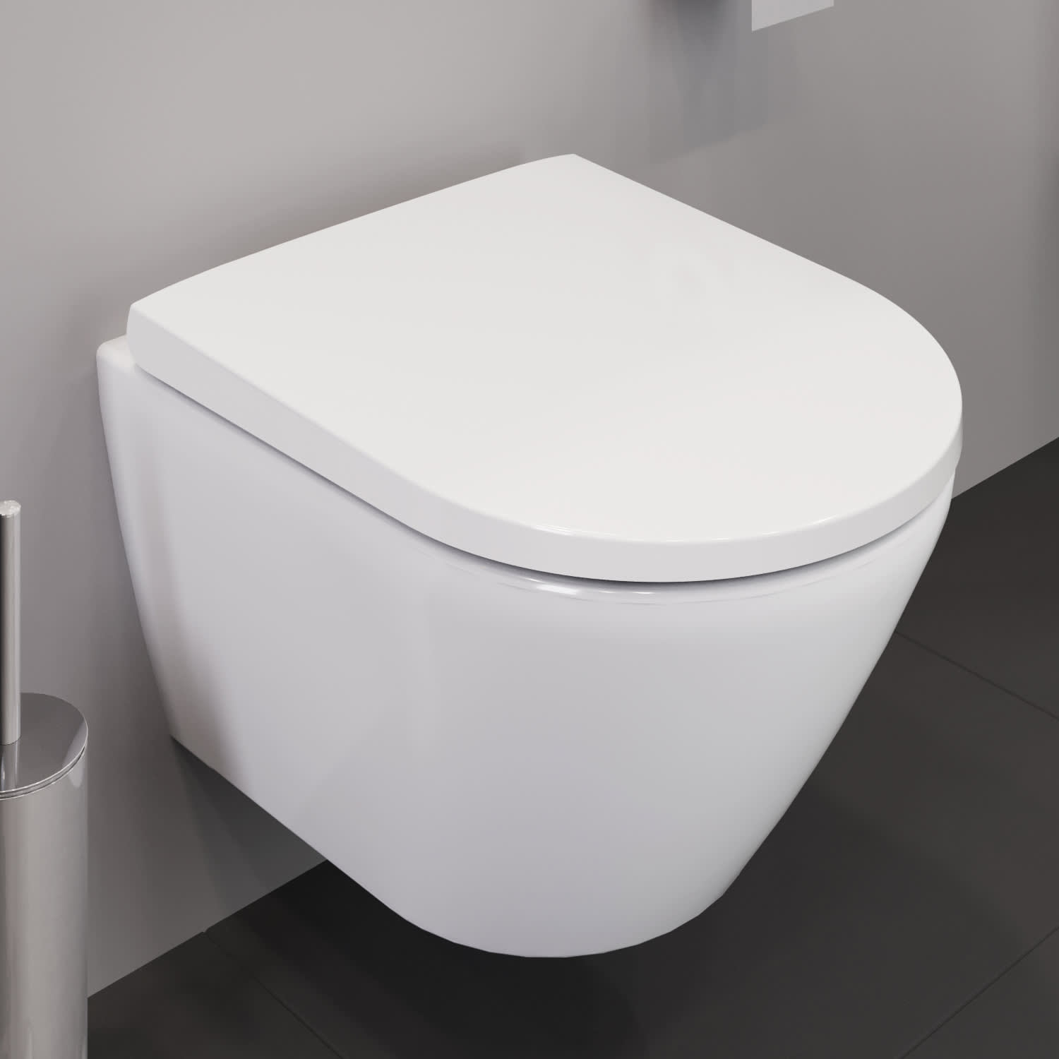 Duravit D-Neo Wand-WC Rimless, Compact-Tiefspüler, mit Durafix ...