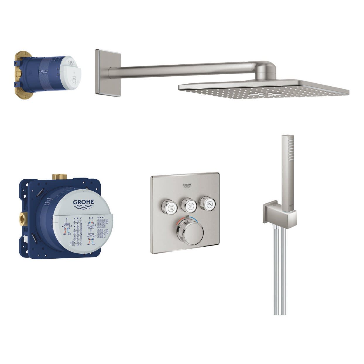 GROHE Grohtherm SmartControl Duschsystem UP mit Rainshower 310 ...