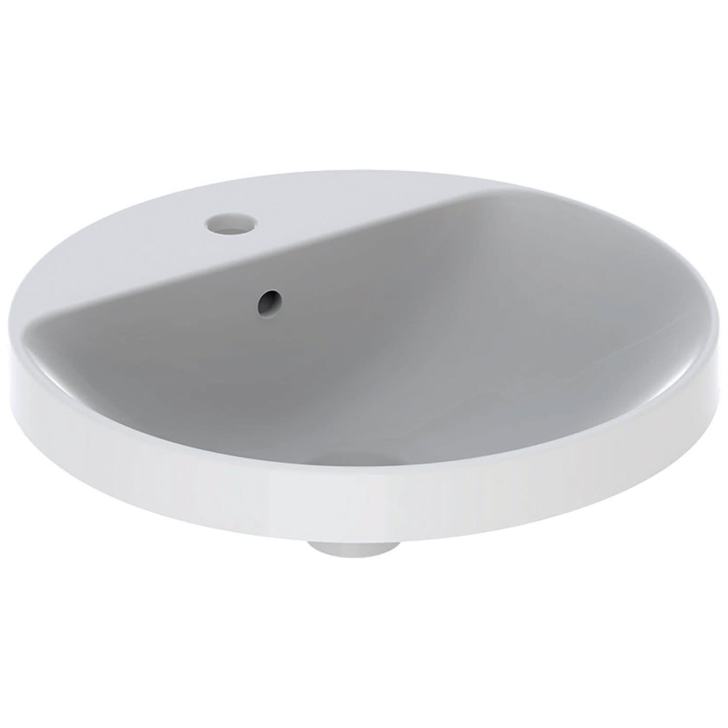 Geberit VariForm Einbauwaschtisch, rund, mit Hahnlochbank 500.705.01.2 ...