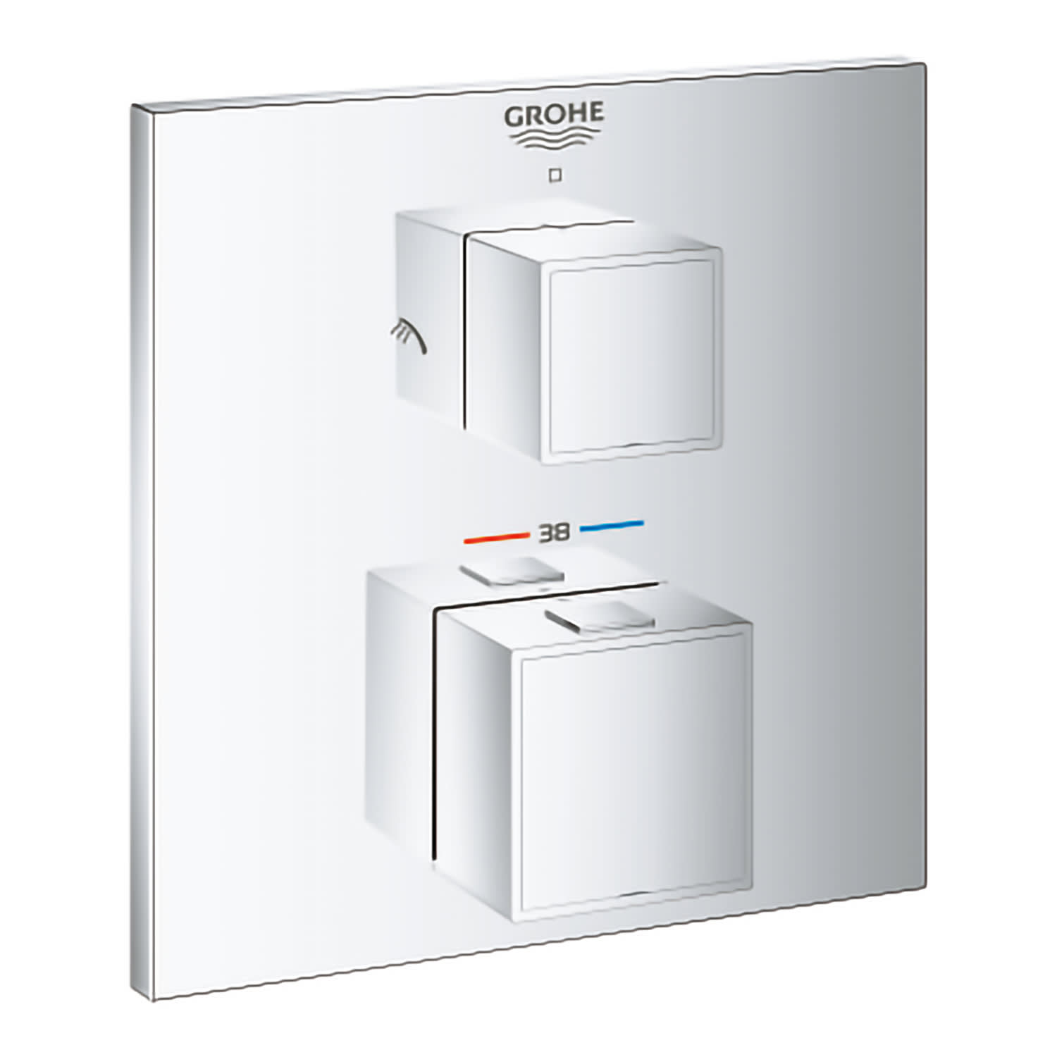 GROHE Grohtherm Cube Thermostat-Brausebatterie mit integrierter 2-Wege ...