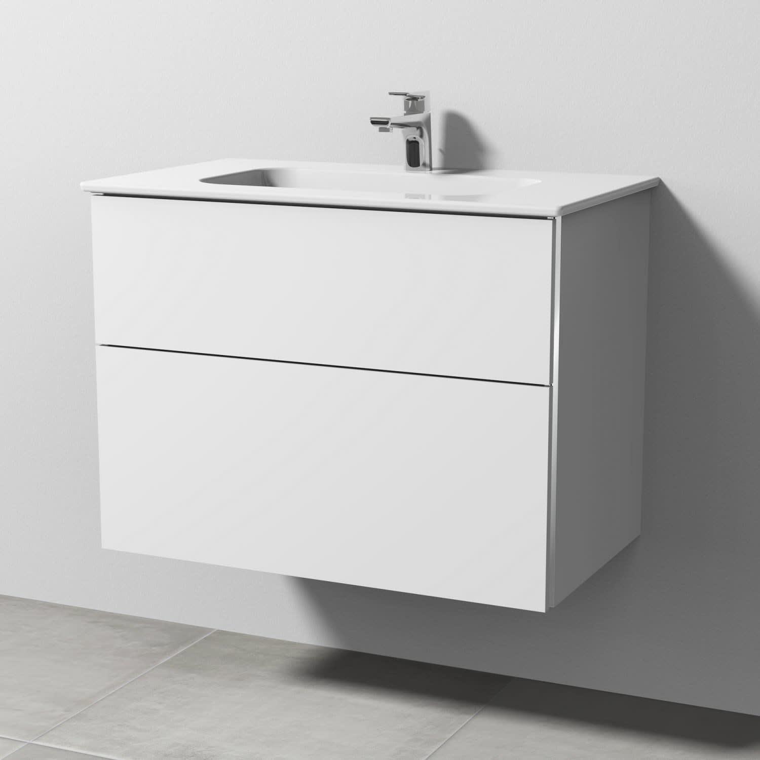 Sanipa 3way Kombination 80 cm, 2 Auszüge mit Griff-Leiste BR48043 - MEGABAD