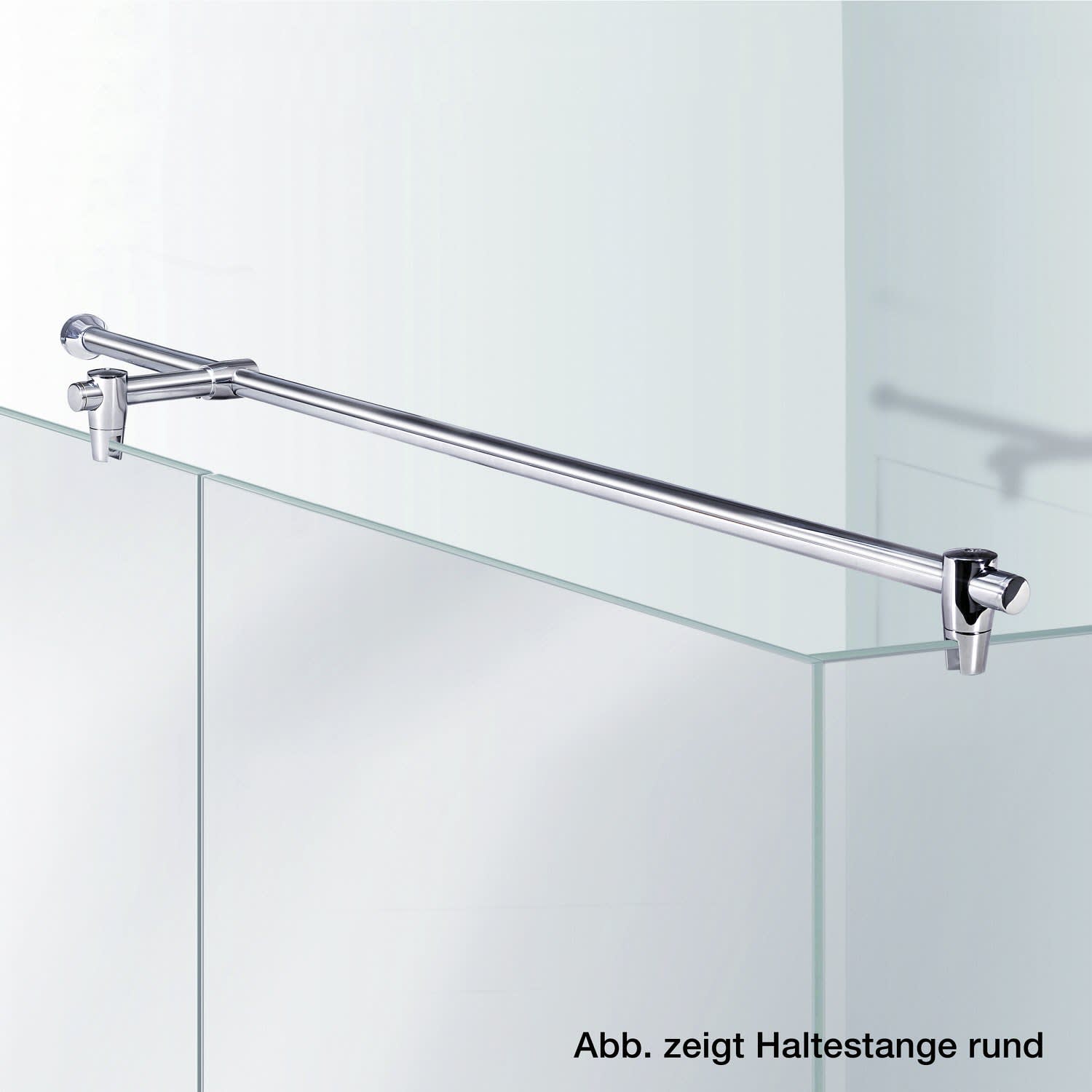 Sprinz Haltestange eckig mit T-Stück, Glas-Wand, Länge 180 cm 93-011DB ...