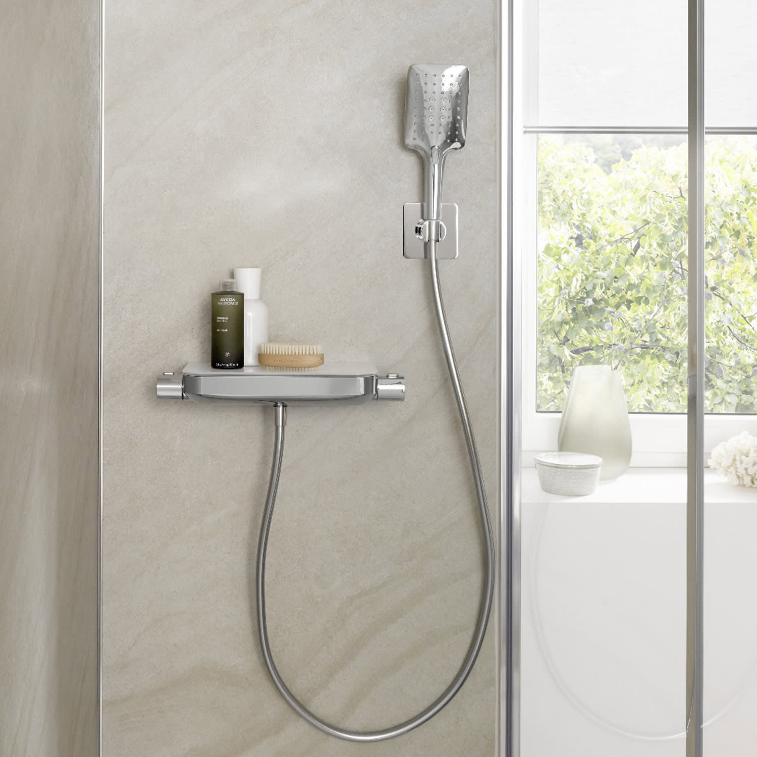 HSK Design-Handbrause AquaSwitch Softcube m. Brauseschlauch u ...