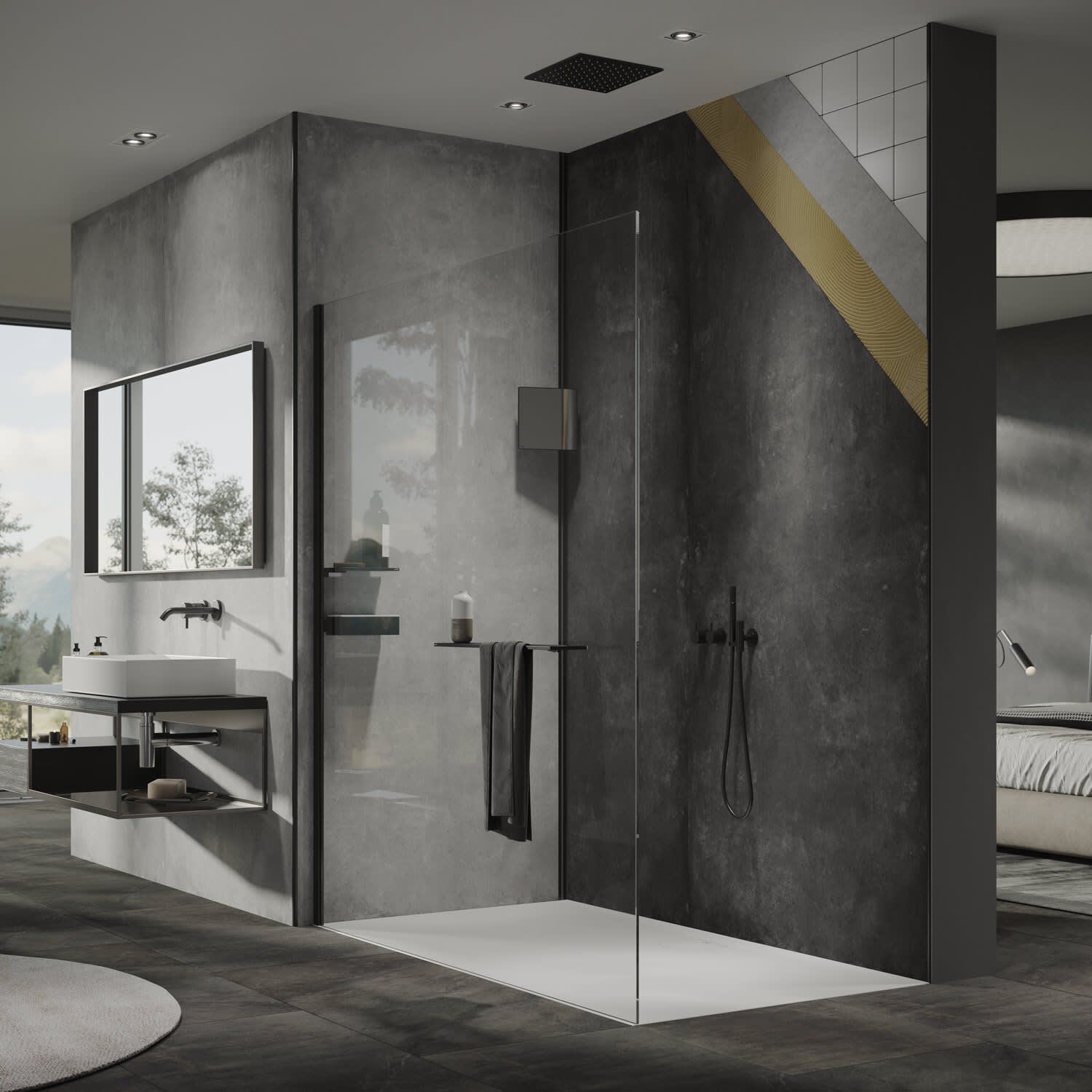 HÜPPE EasyStyle Wandverkleidung 150 x 255 cm ES011241A - MEGABAD