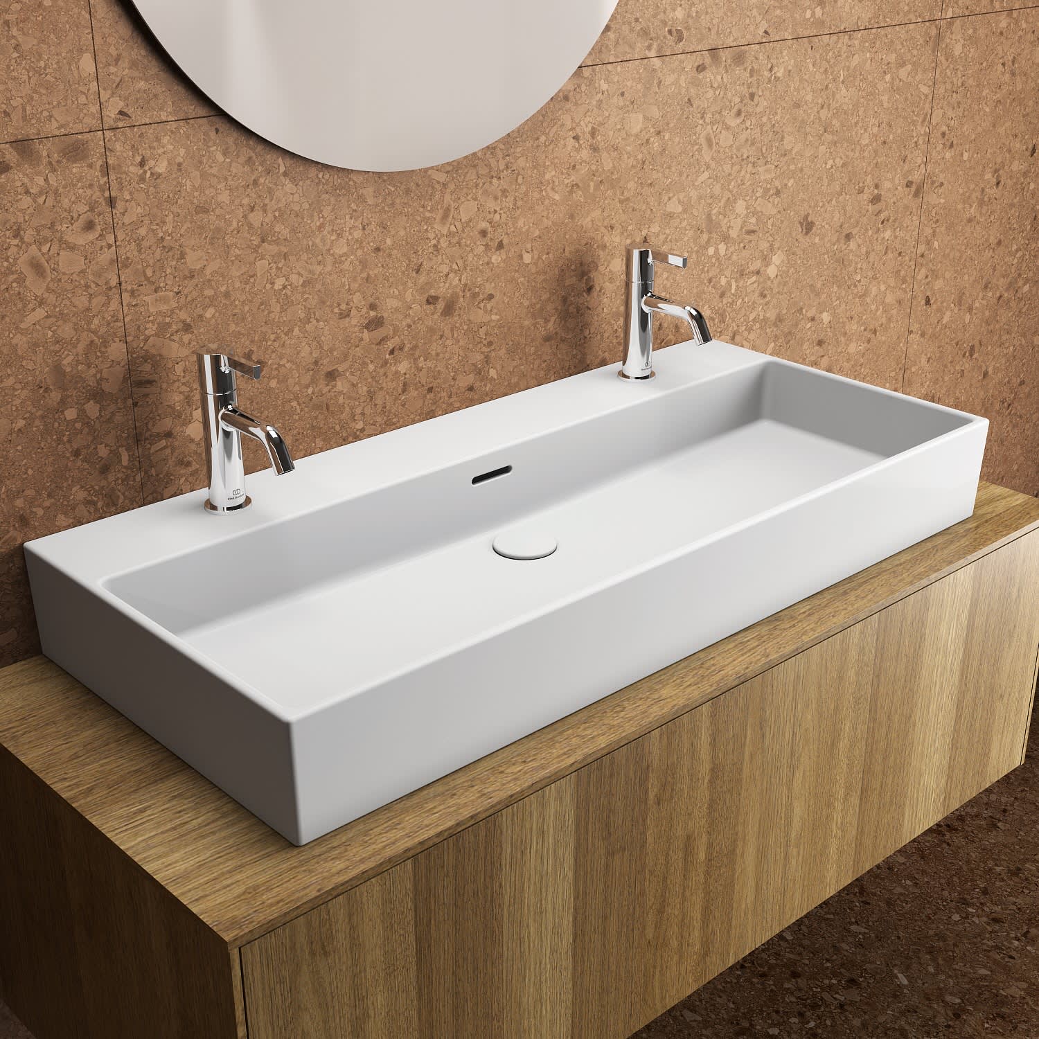 Ideal Standard Extra Waschtisch 100 cm, 2 Hahnlöcher, mit Überlauf ...