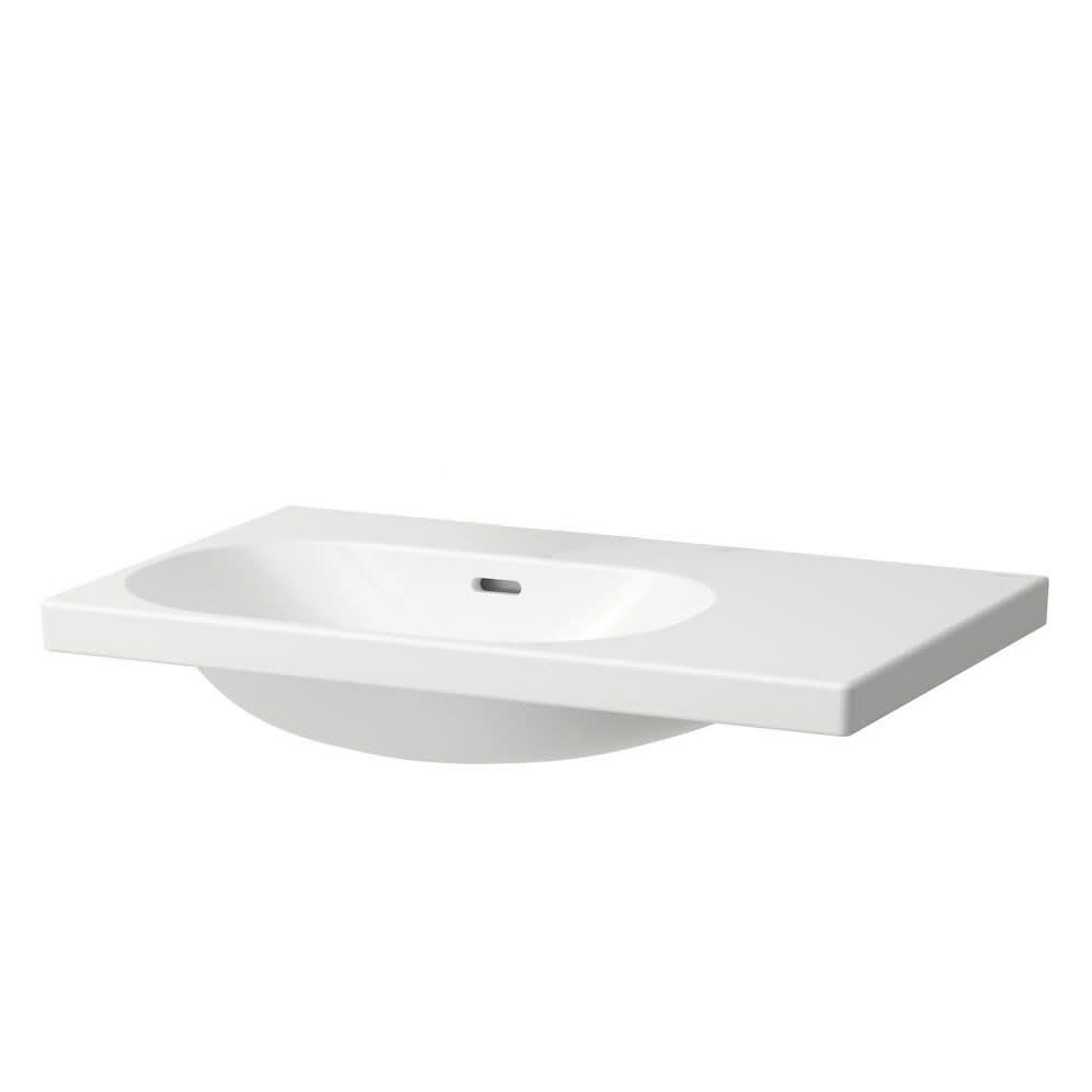 LAUFEN LUA Waschtisch 75 x 46 cm, asy.Becken links, ohne Hahnloch, mit ...