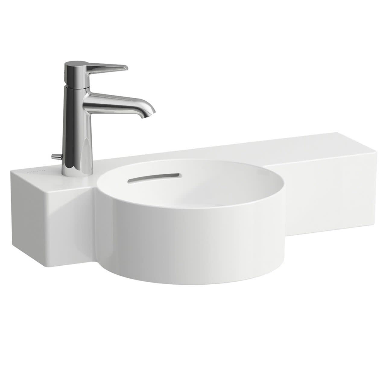 LAUFEN Val Handwaschbecken 55 x 31,5 cm mit Hahnloch und Überlauf ...