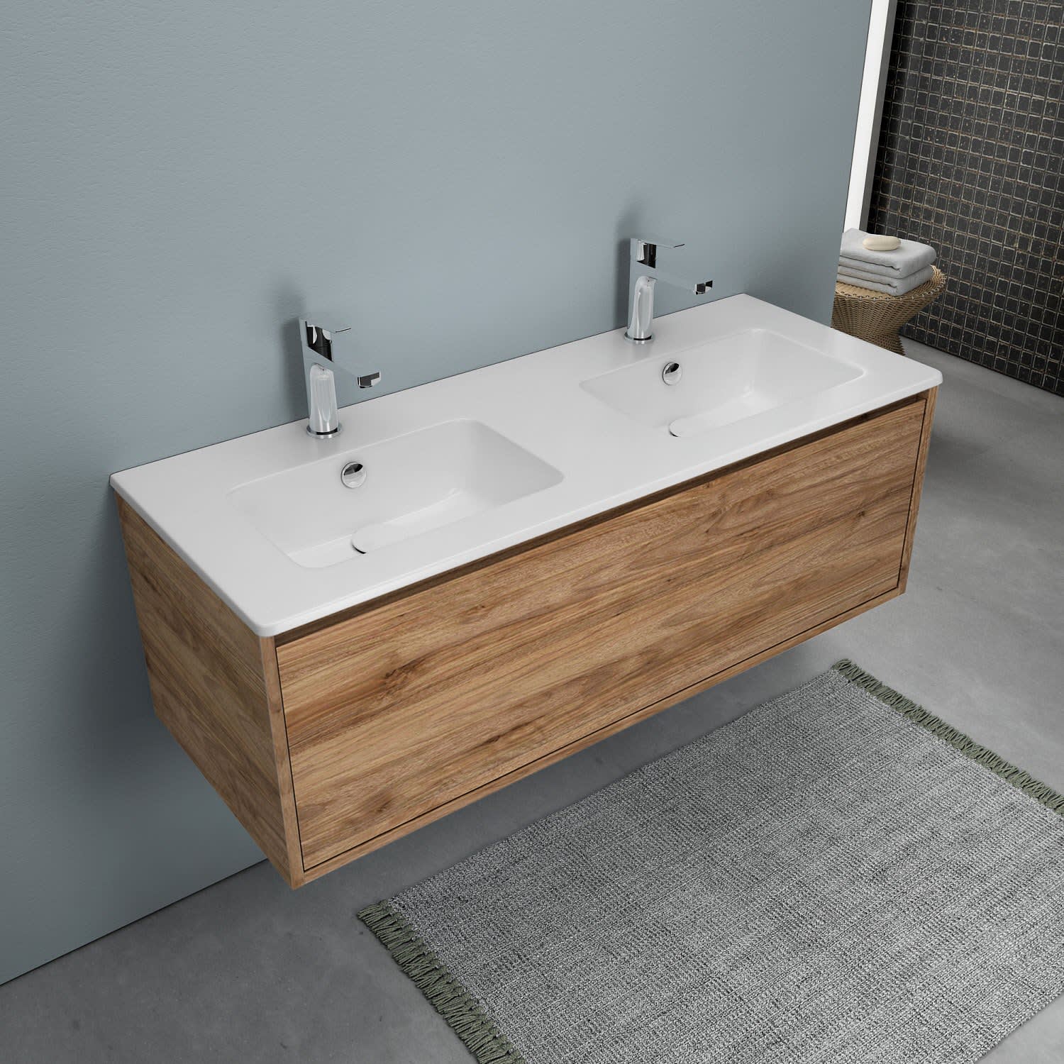 Loft Waschtisch mit Unterschrank 120 cm, 1 Auszug 24MG1062121IS - MEGABAD