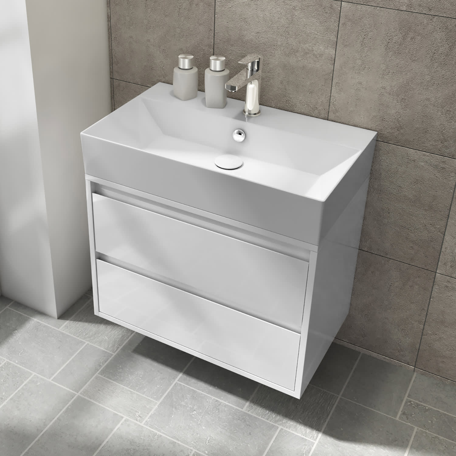 Pure 2.0 Waschtisch mit Unterschrank 70 cm mit 2 Auszügen 21SF1101070IS ...