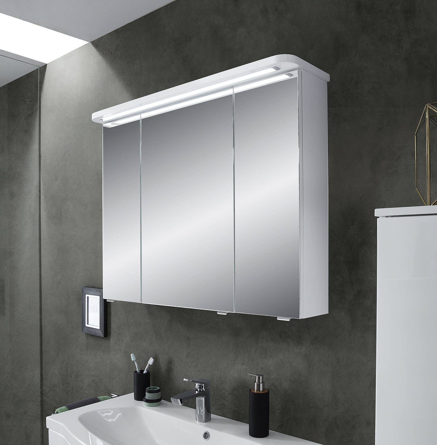 Wunderschne Spiegelschrank Bad 90 Cm Bild