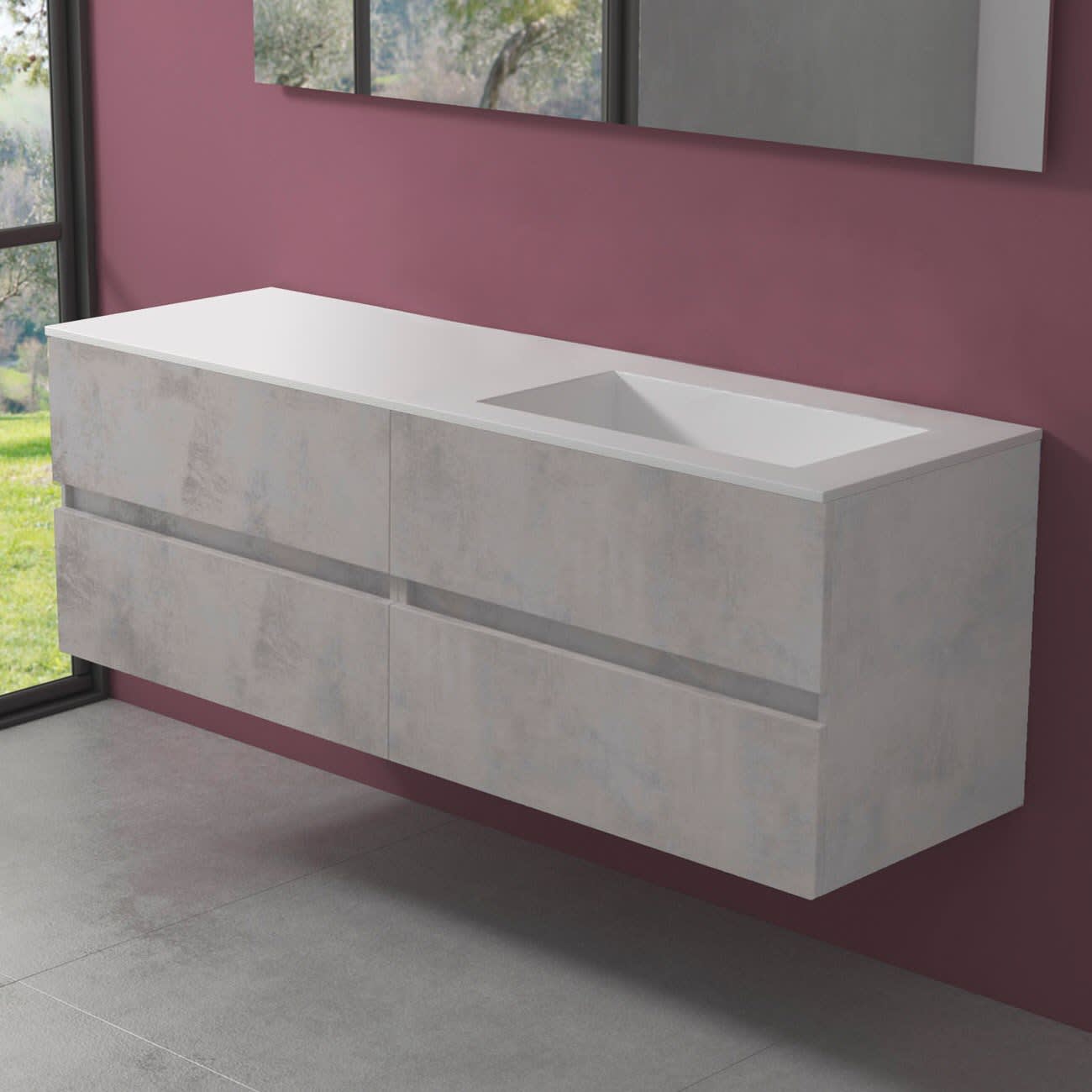 progettobagno Evo 54 Lago Waschtisch mit Unterschrank 160 cm ...