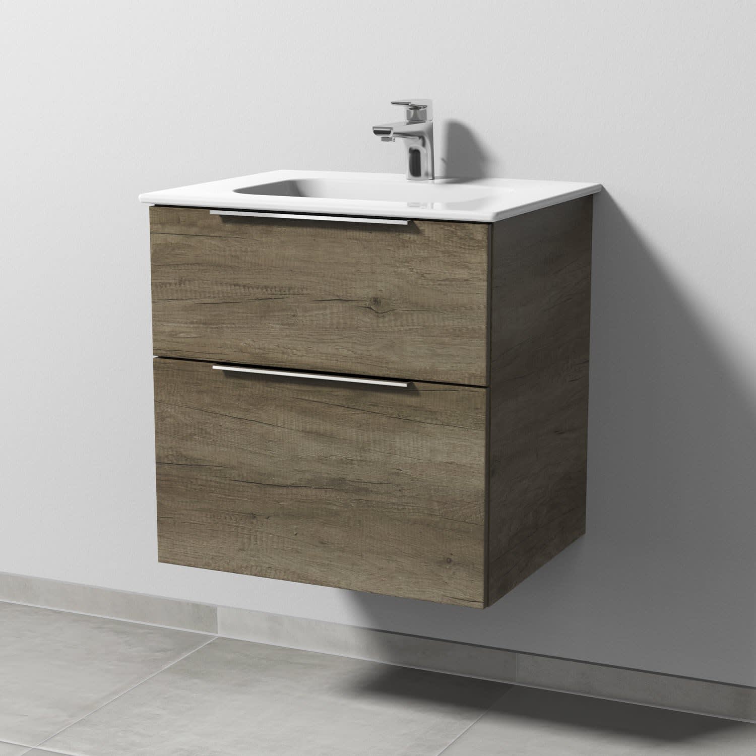 Sanipa 3way Kombination mit Keramikwaschtisch Design 60 cm, 2 Auszüge ...