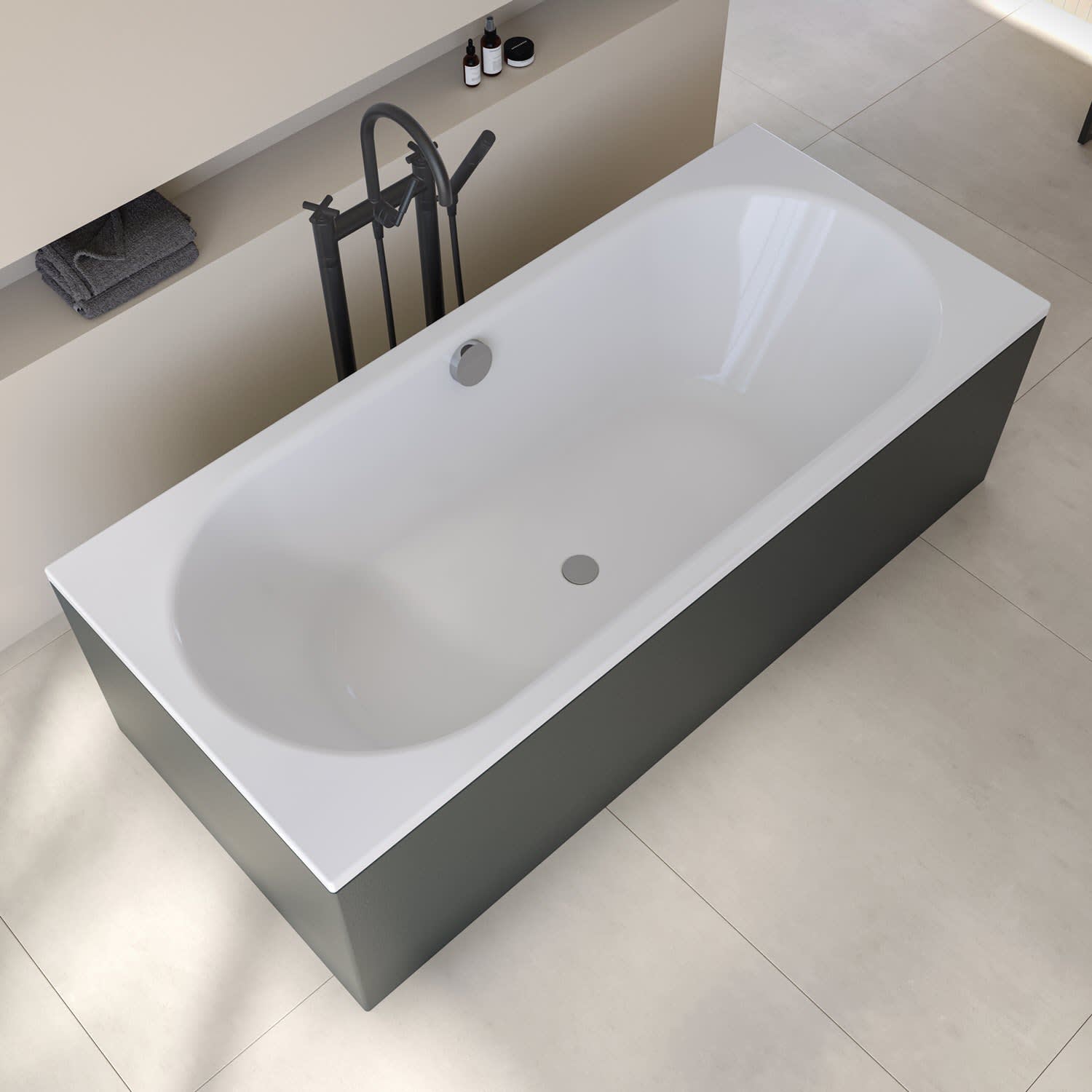 SCHÖNER WOHNEN-Kollektion NYBORG Doppel-Badewanne 170 x 75 cm - MEGABAD
