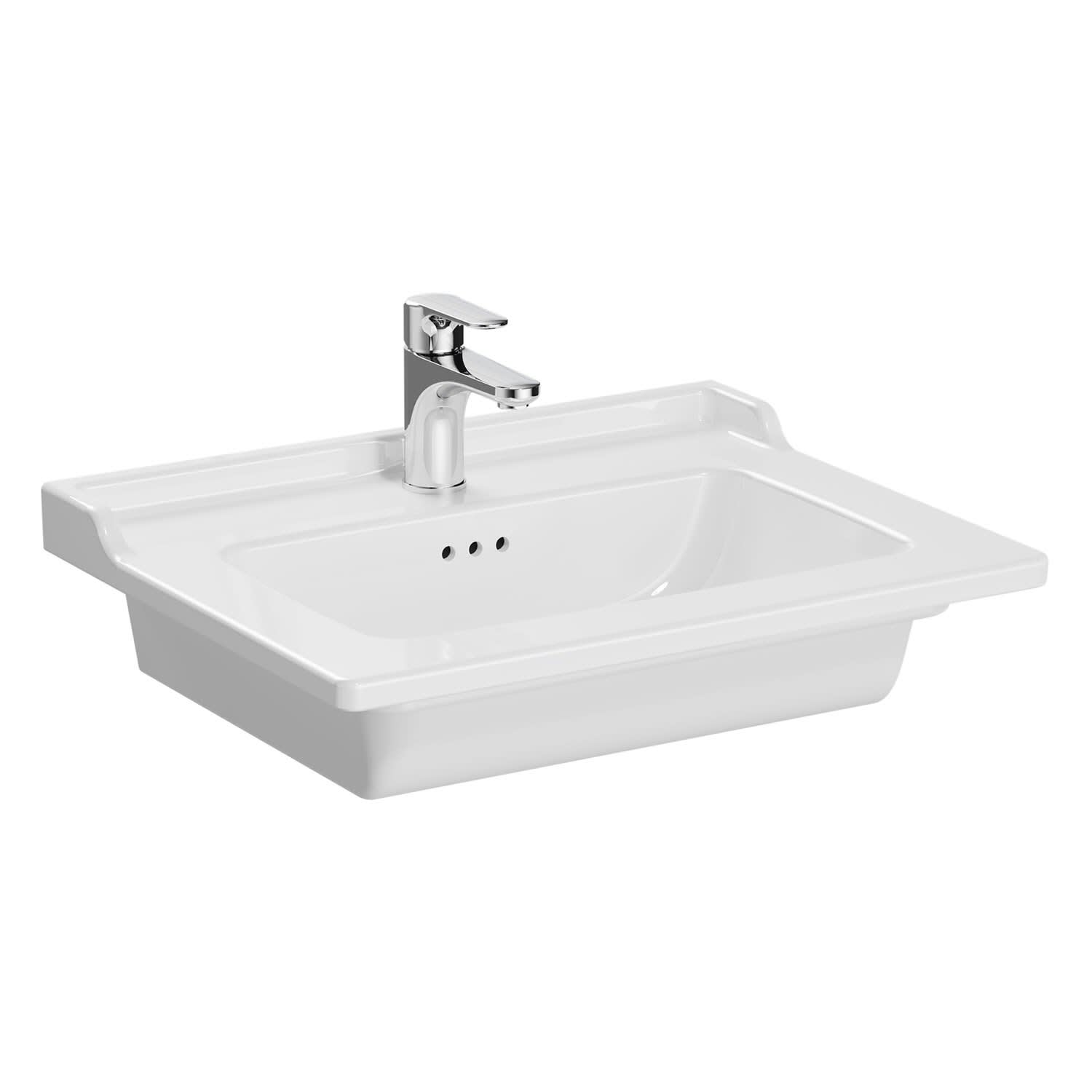 VitrA Integra Classic Möbelwaschtisch 1 Hahnloch mittig 7000B003-0001 ...