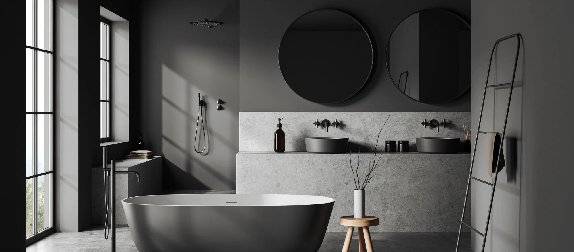 Badezimmer in Grau: Inspiration und Tipps